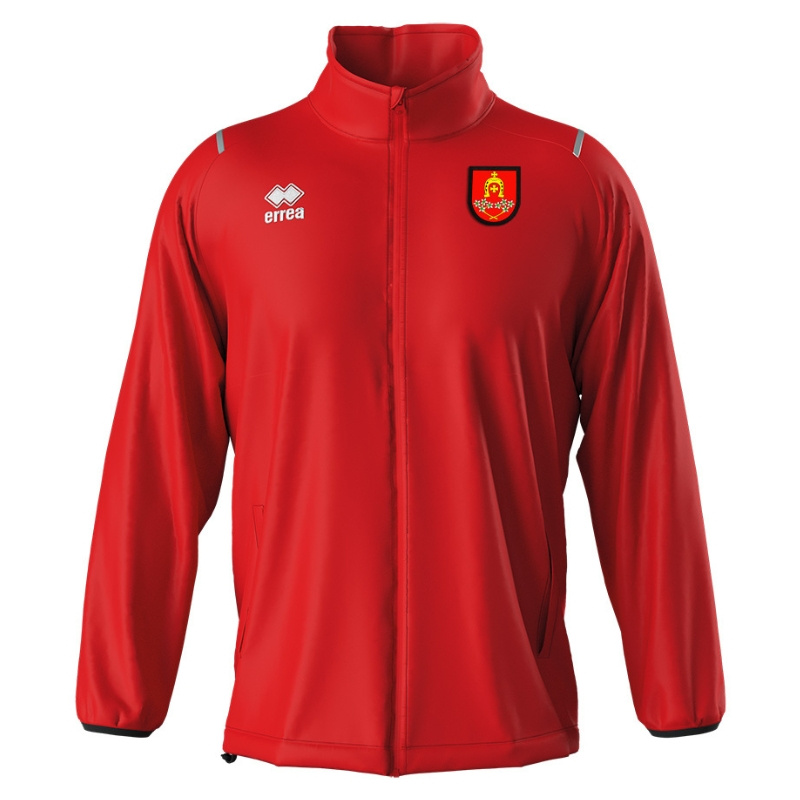 Ortalion LUKS Czerwin czerwony - kurtka przeciwdeszczowa z herbem ...